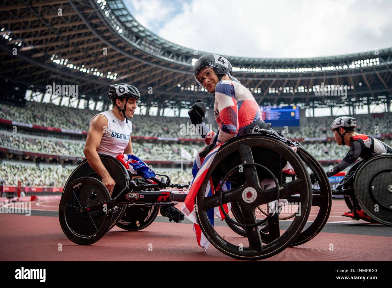 Andrew Small of Britain celebrates his win in the Men's Athletics 100m ...