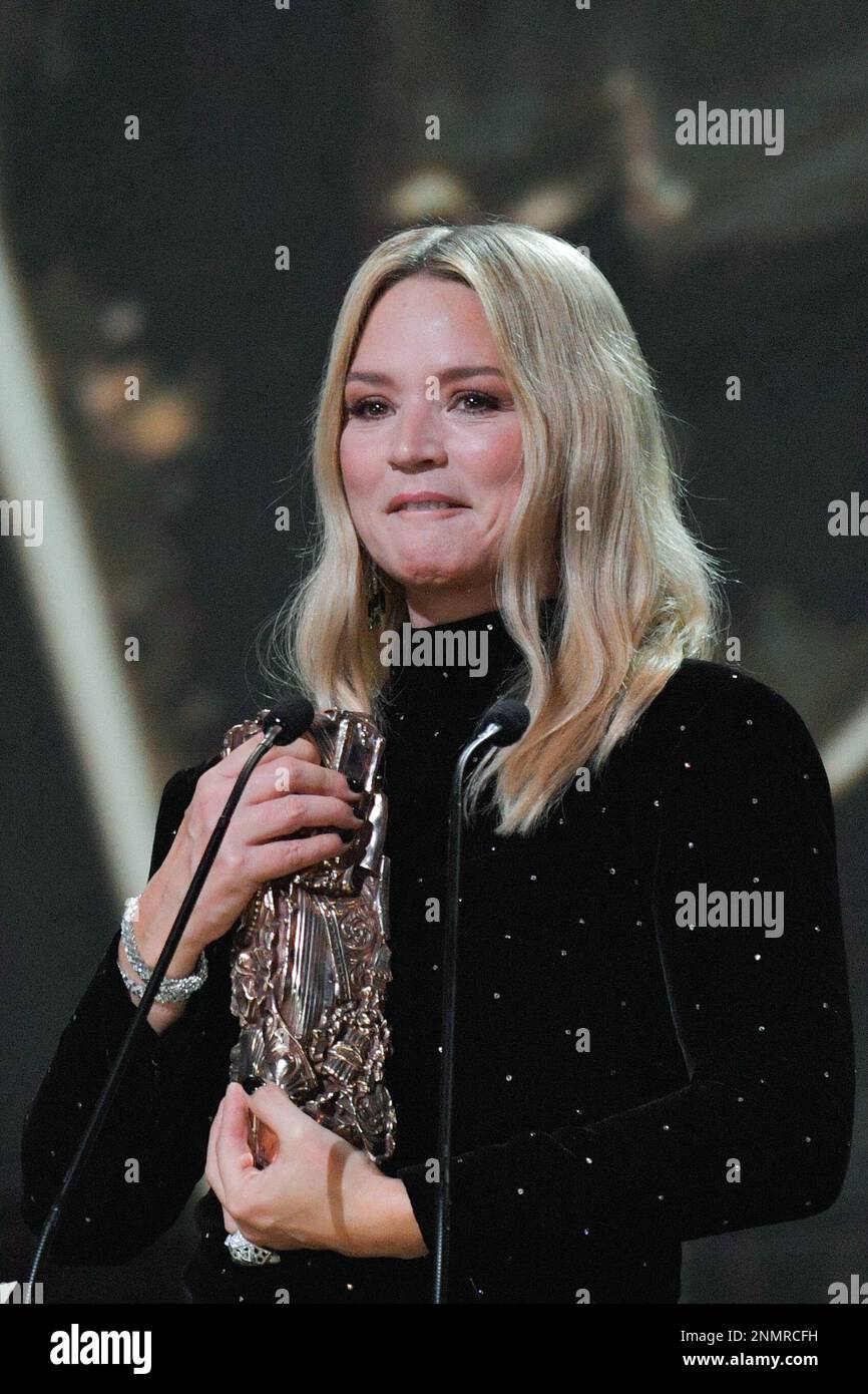 Virginie Efira receives the Best actress Cesar Award for the film ...