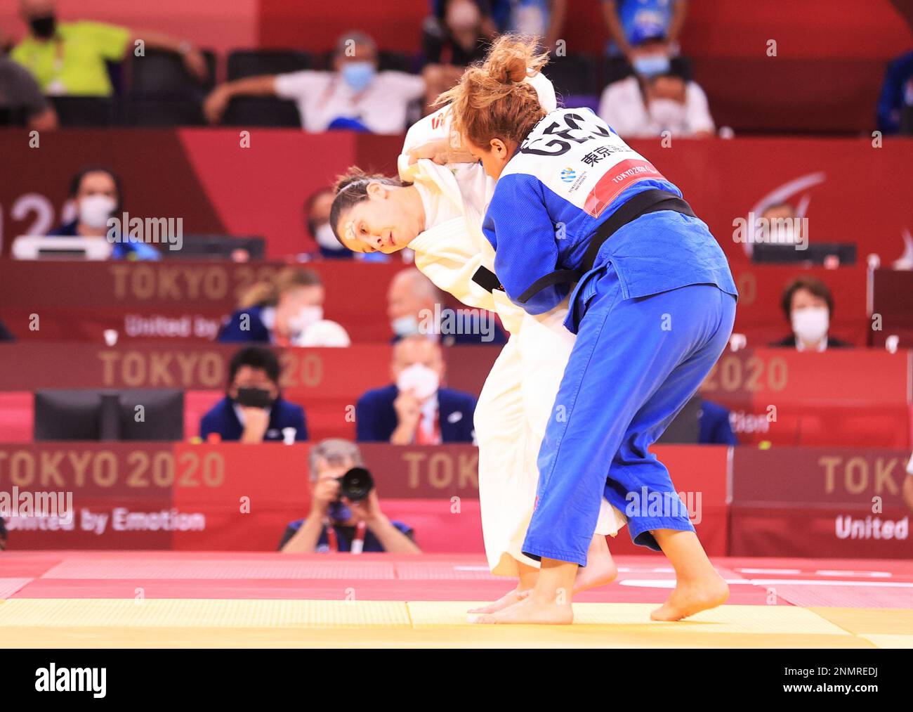 Brazil's MALDONADO Alana (white) and Georgia's KALDANI Ina compete ...