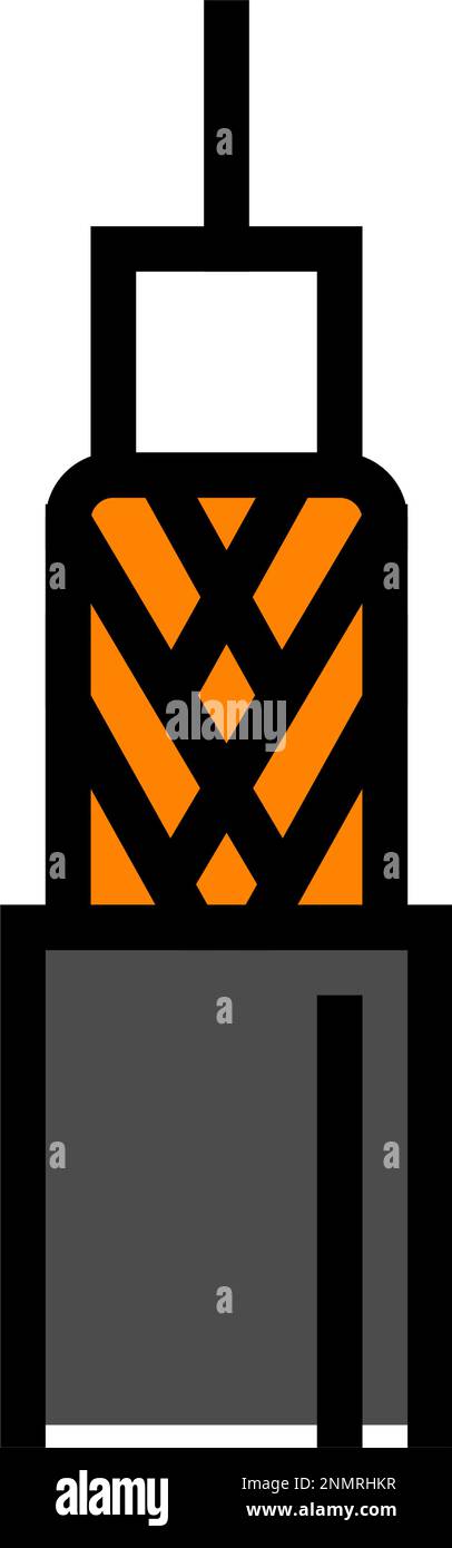 coaxial cable wire color icon vector illustration Stock Vector Image ...