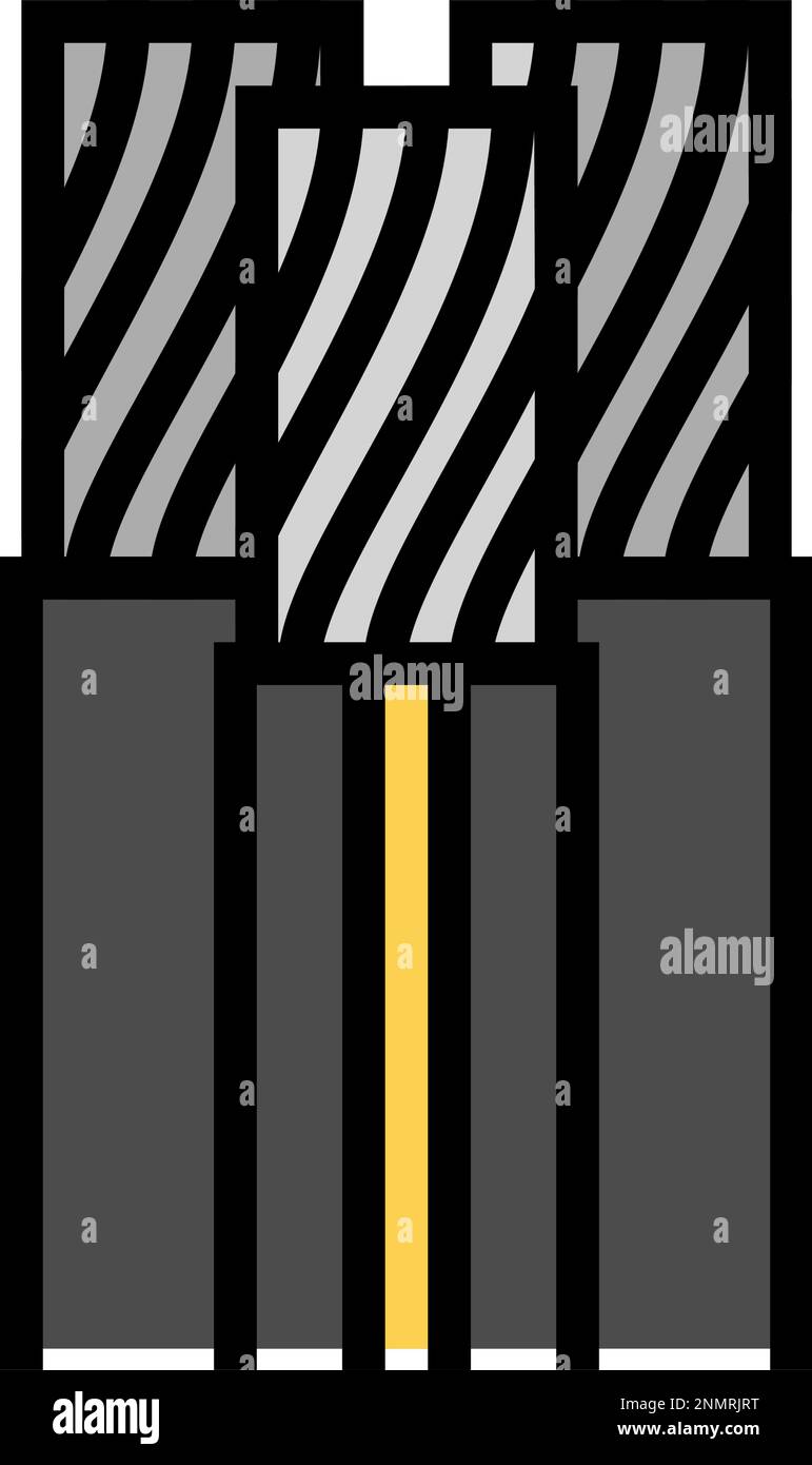 triplex wire cable color icon vector illustration Stock Vector Image ...