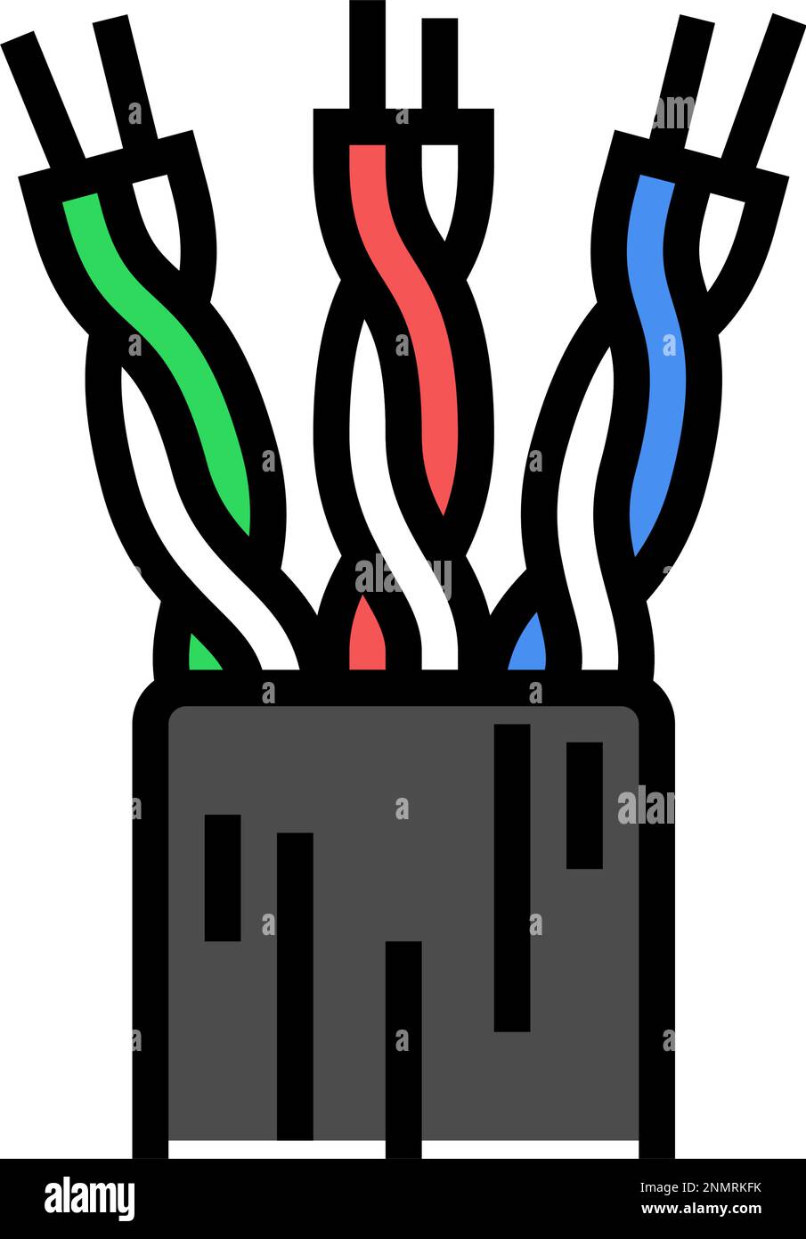 lan cable wire color icon vector illustration Stock Vector Image & Art ...