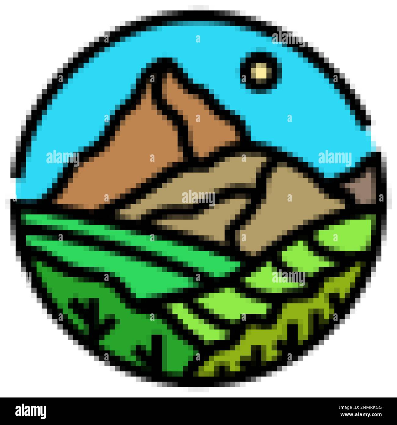 map mountain landscape color icon vector illustration Stock Vector ...