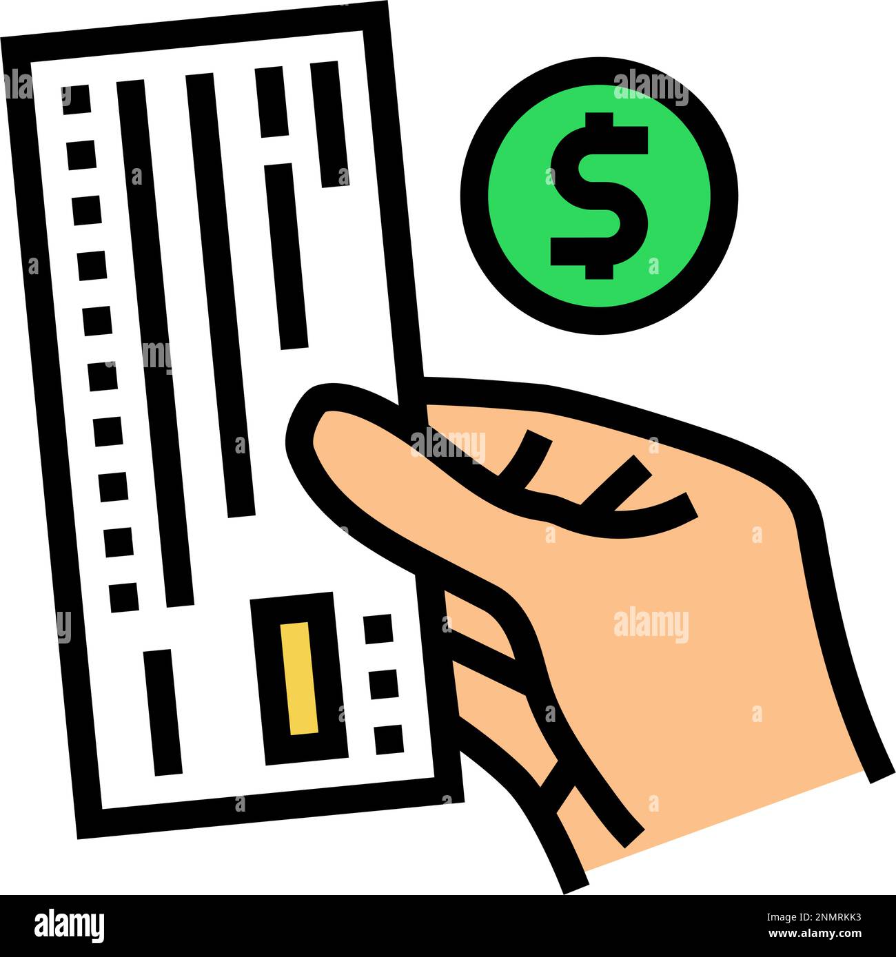 check payment color icon vector illustration Stock Vector Image & Art ...