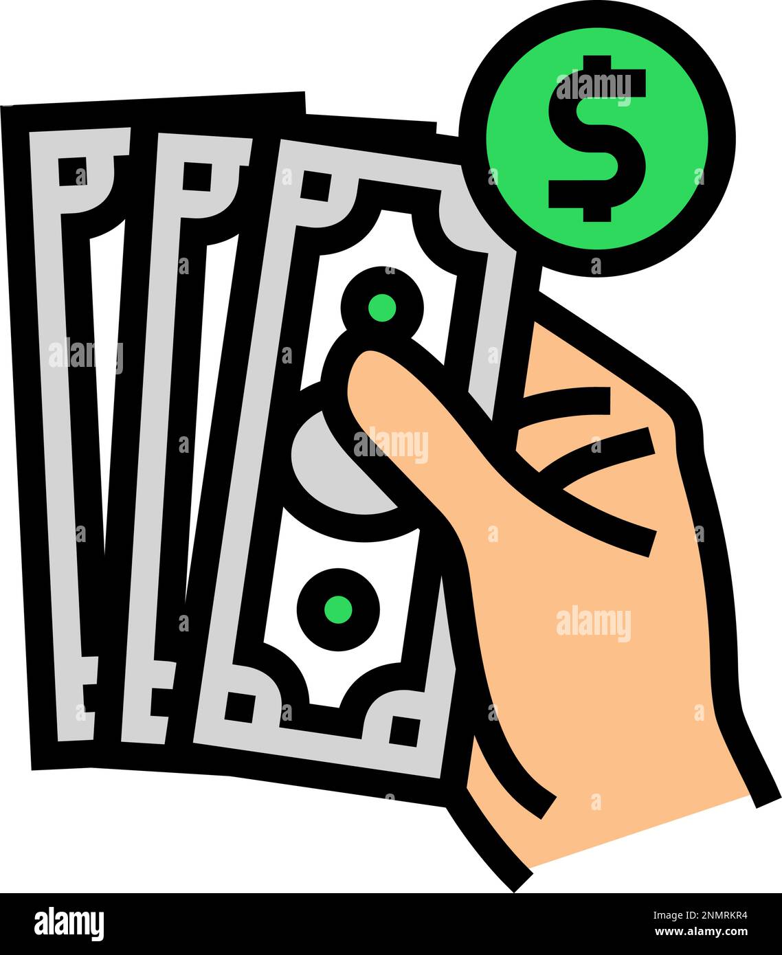 cash payment color icon vector illustration Stock Vector Image & Art ...