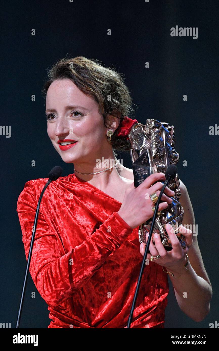 Irene Dresel receives the Best original soundtrack Cesar Award for the ...
