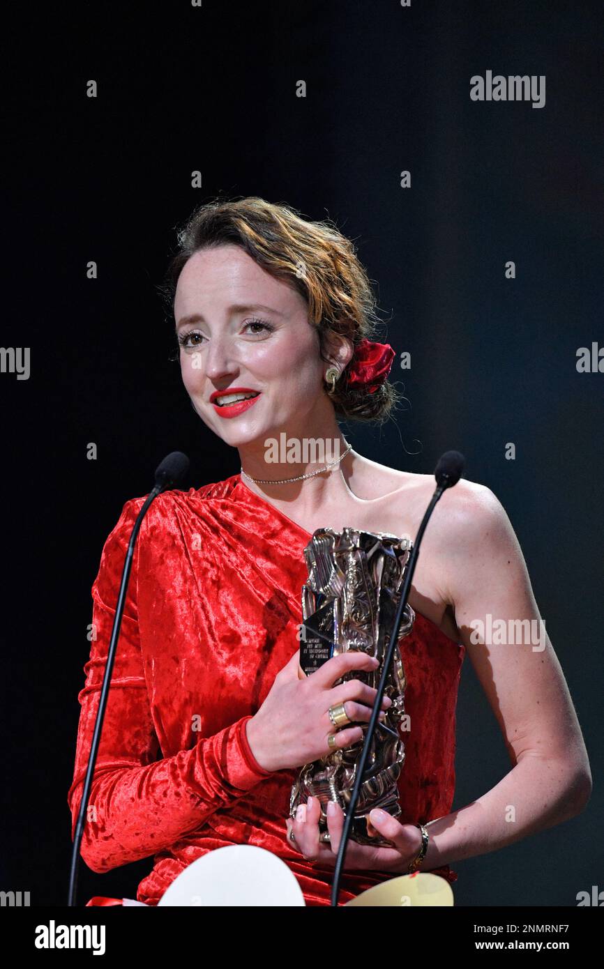 Irene Dresel receives the Best original soundtrack Cesar Award for the ...