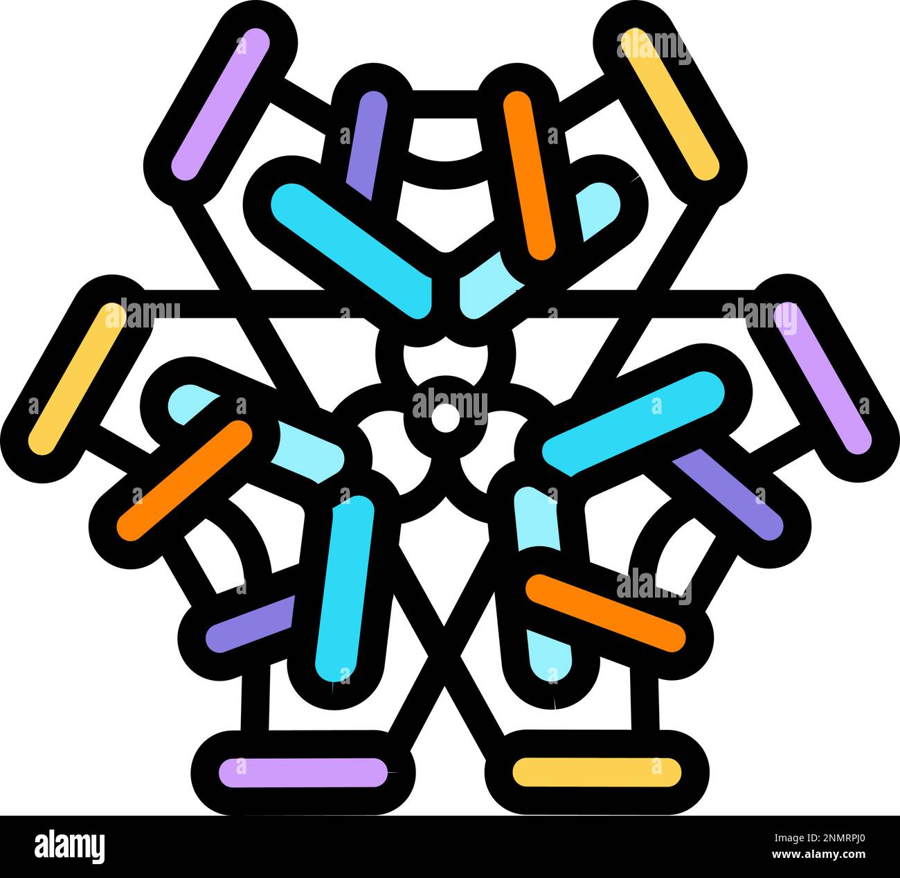 Laboratory Molecular Structure Color Icon Vector Illustration Stock Vector Image And Art Alamy