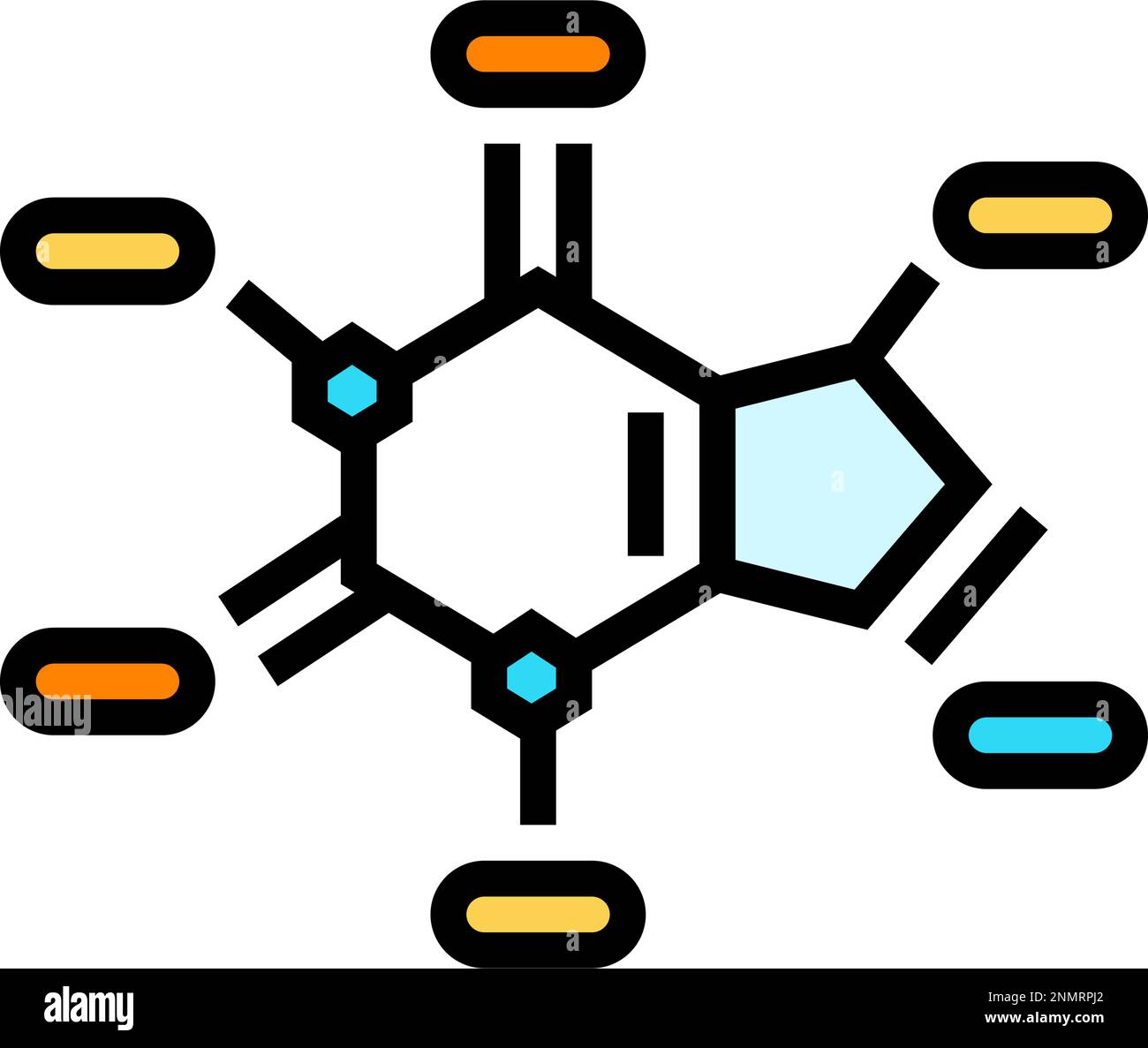 chemistry molecular structure color icon vector illustration Stock ...
