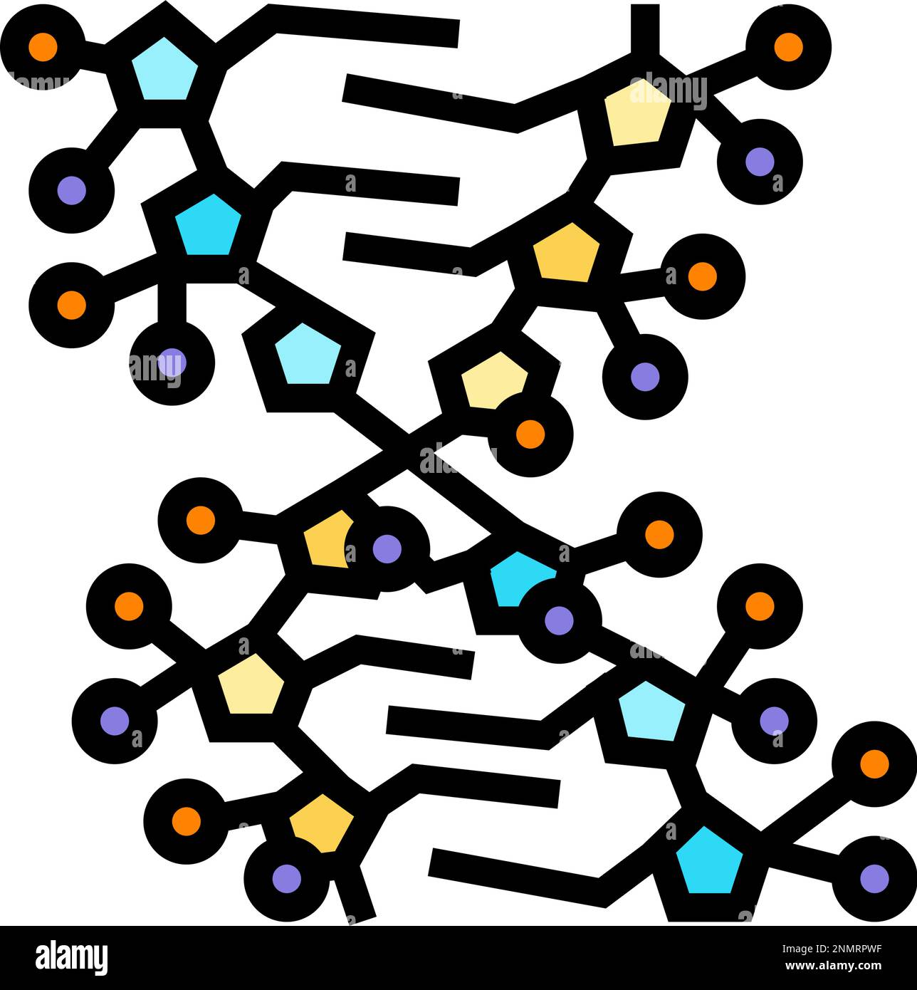 gene molecular structure color icon vector illustration Stock Vector ...