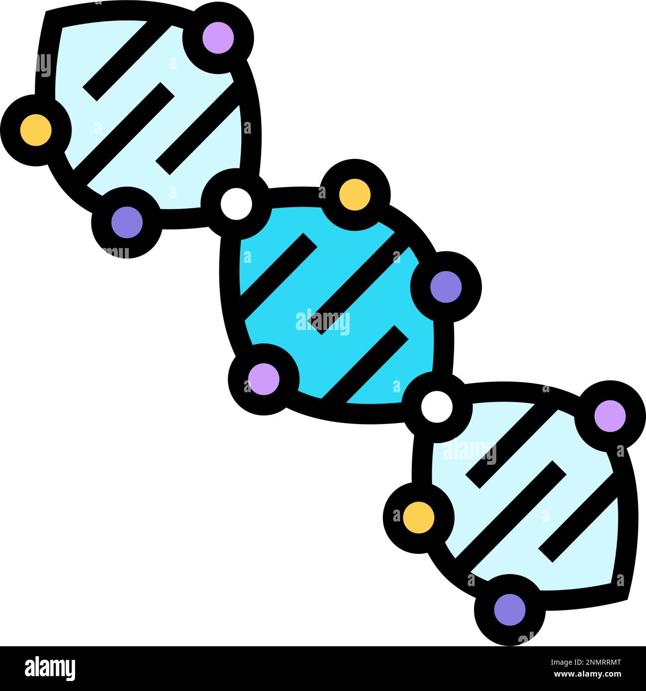 dna molecular structure color icon vector illustration Stock Vector ...
