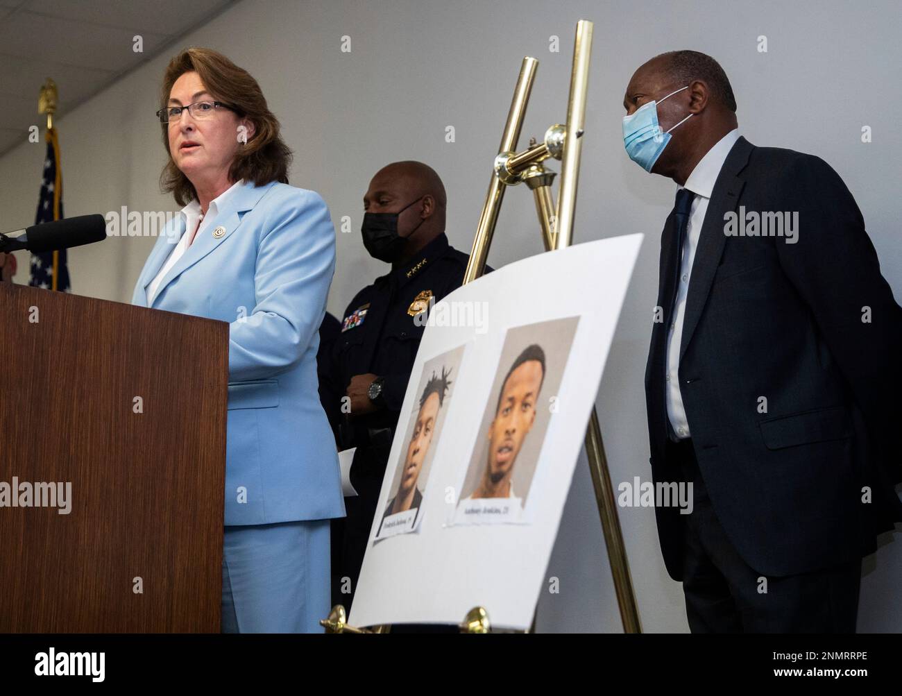 Harris County District Attorney Kim Ogg, left, with Houston Police ...