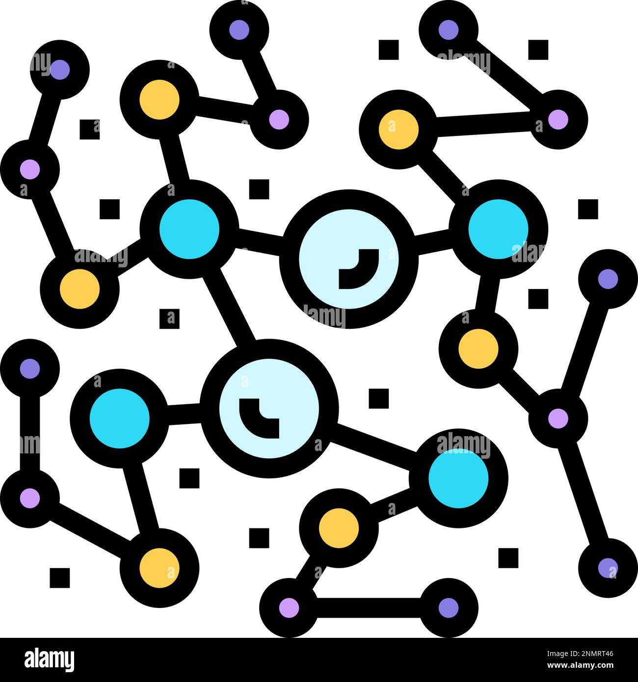 connection molecular structure color icon vector illustration Stock ...