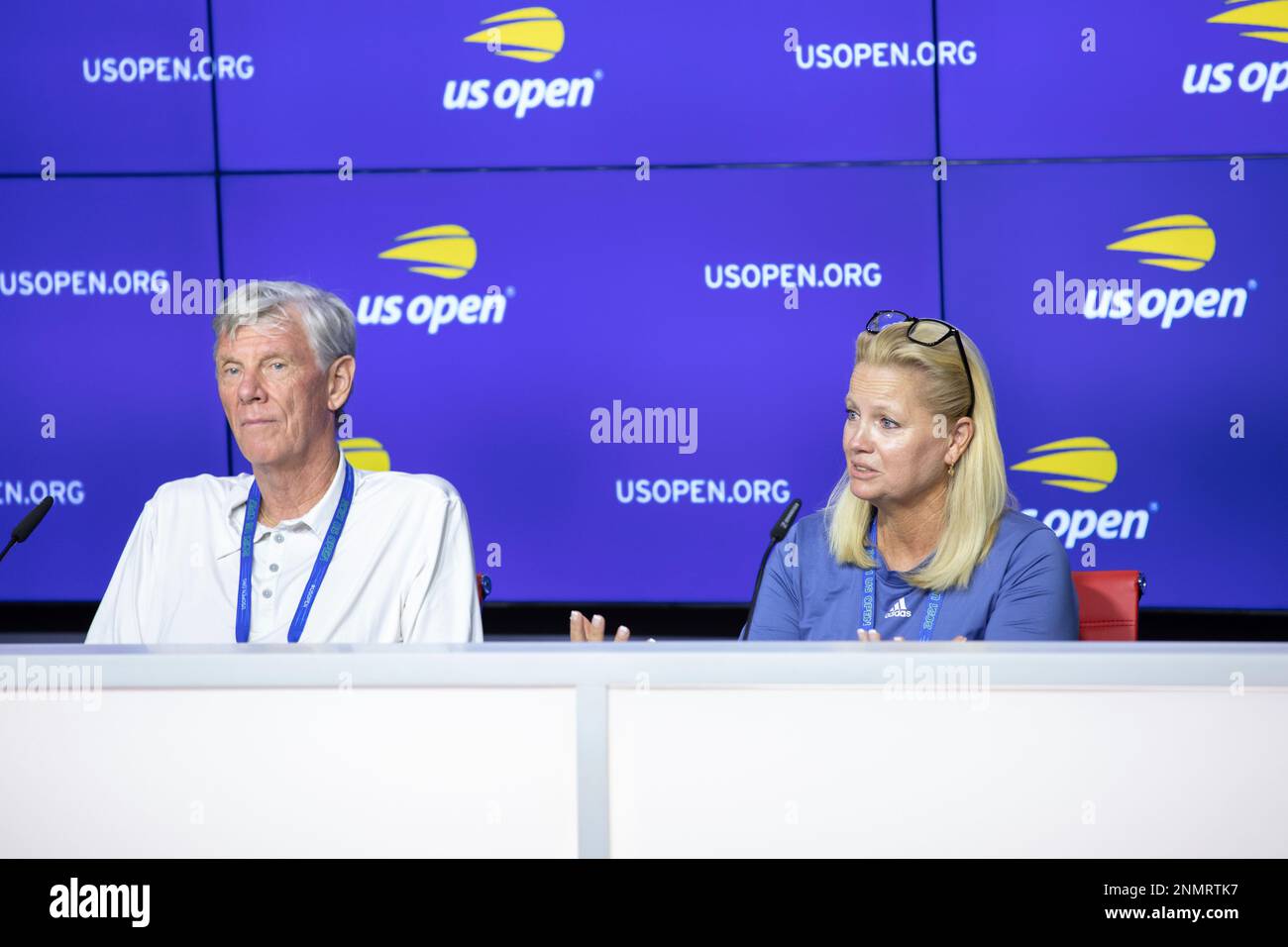 Ola Malmqvist and Kathy Rinaldi at USTA Player Development during Media ...