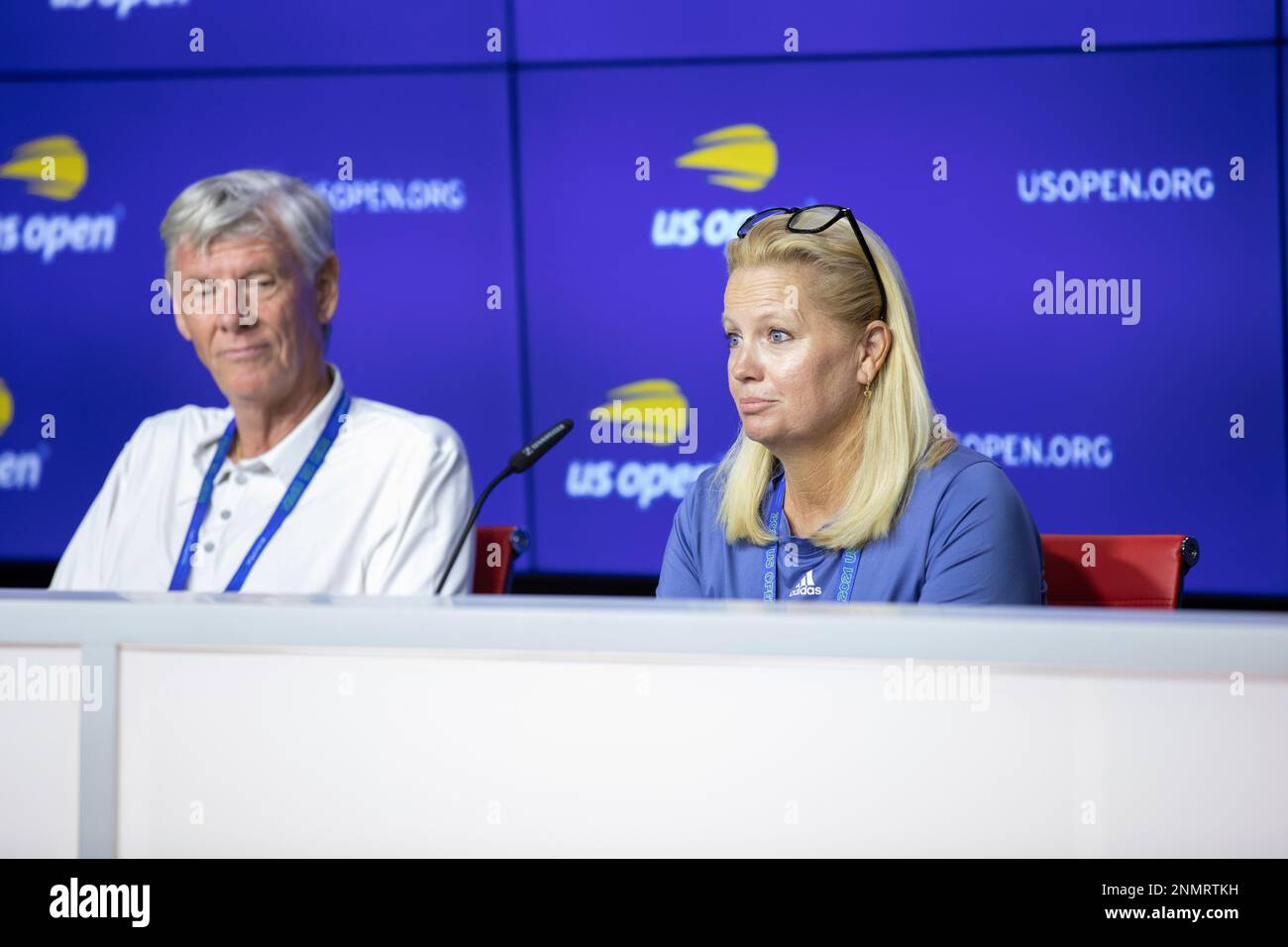 Ola Malmqvist and Kathy Rinaldi at USTA Player Development during Media ...