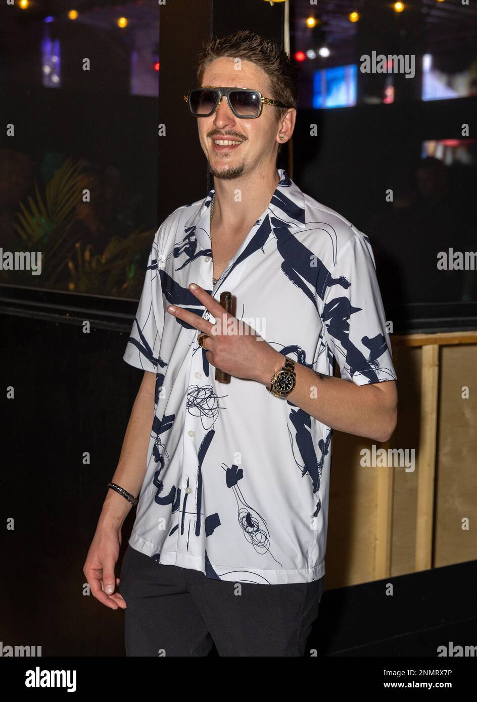 MIAMI BEACH, FL - FEBRUARY 24: Hunter Fieri is seen at Diners, Drive ...