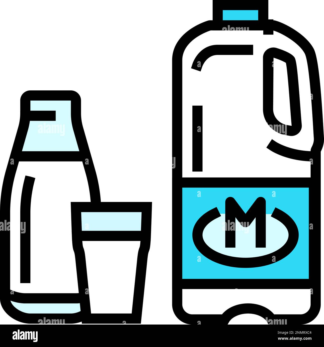 milk dairy product color icon vector illustration Stock Vector Image ...