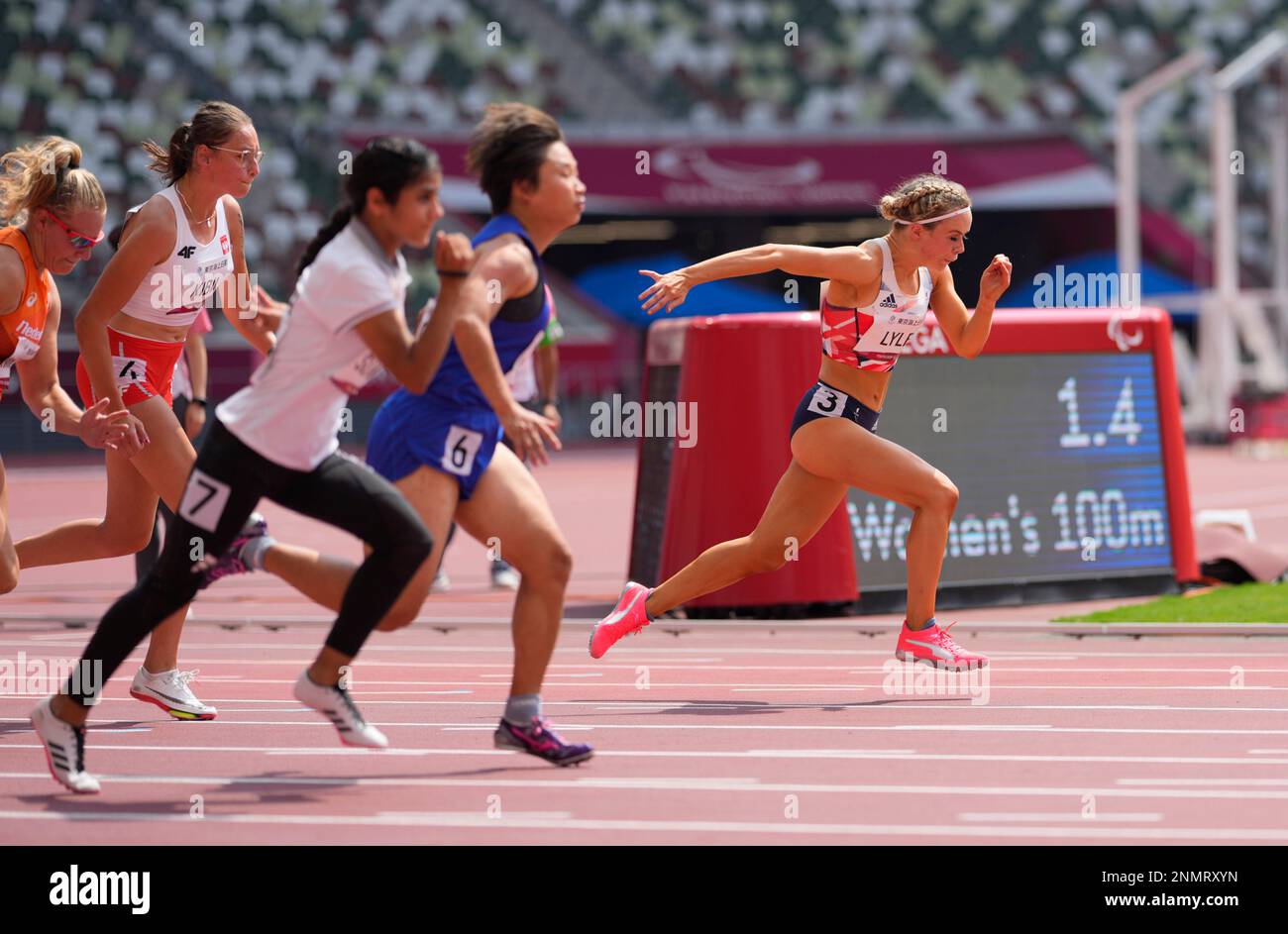 August 27, 2021: Maria Lyle from Great Britain at 100m during athletics ...
