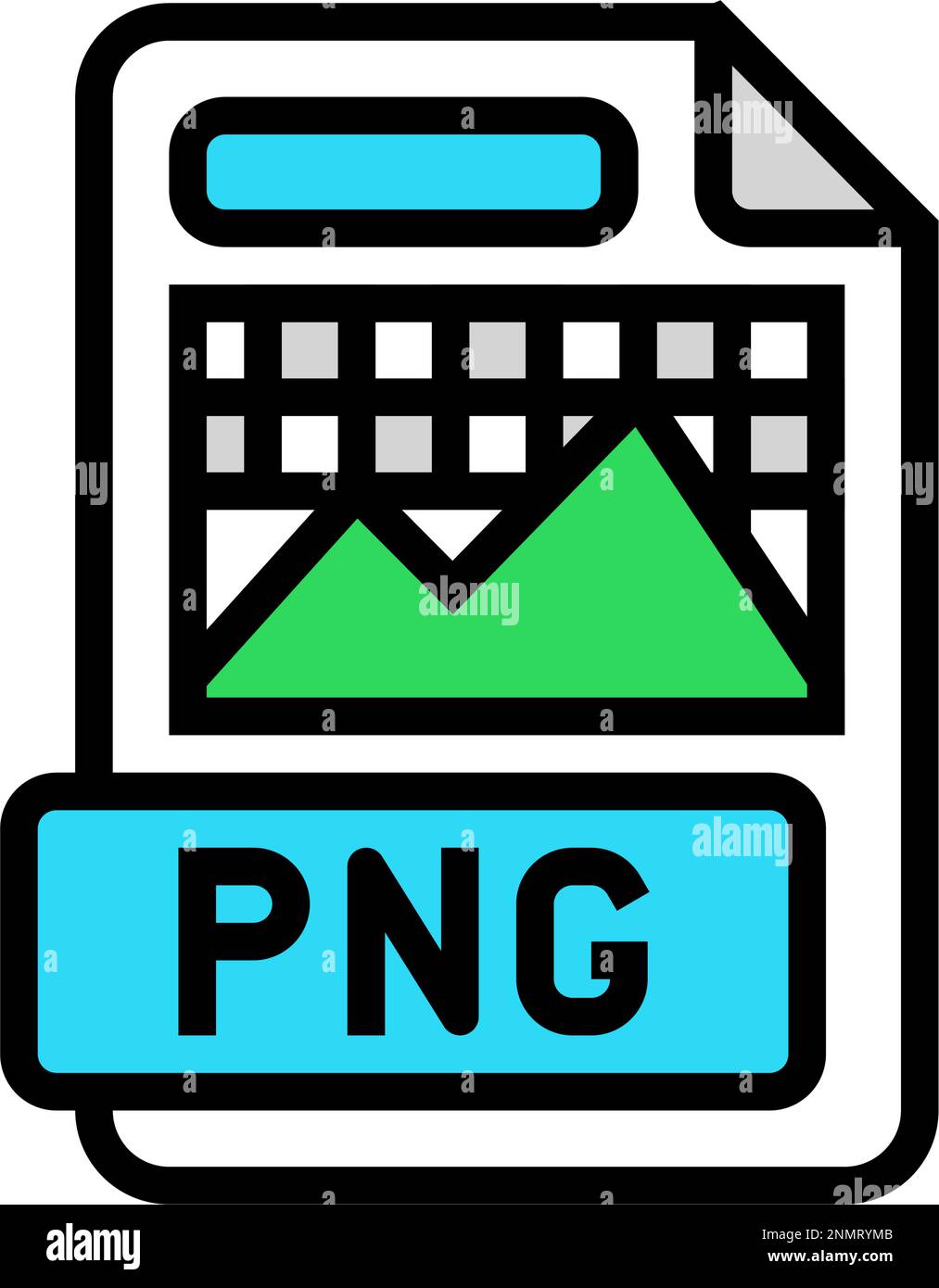png file format document color icon vector illustration Stock Vector ...