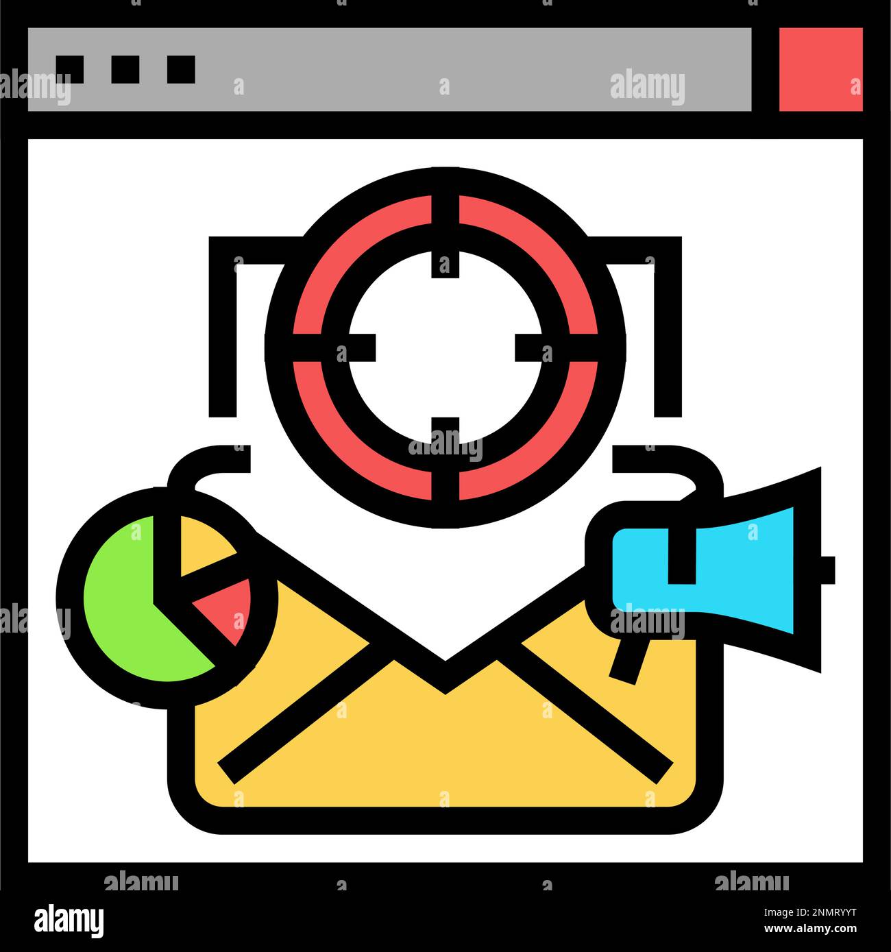email marketing color icon vector illustration Stock Vector Image & Art ...