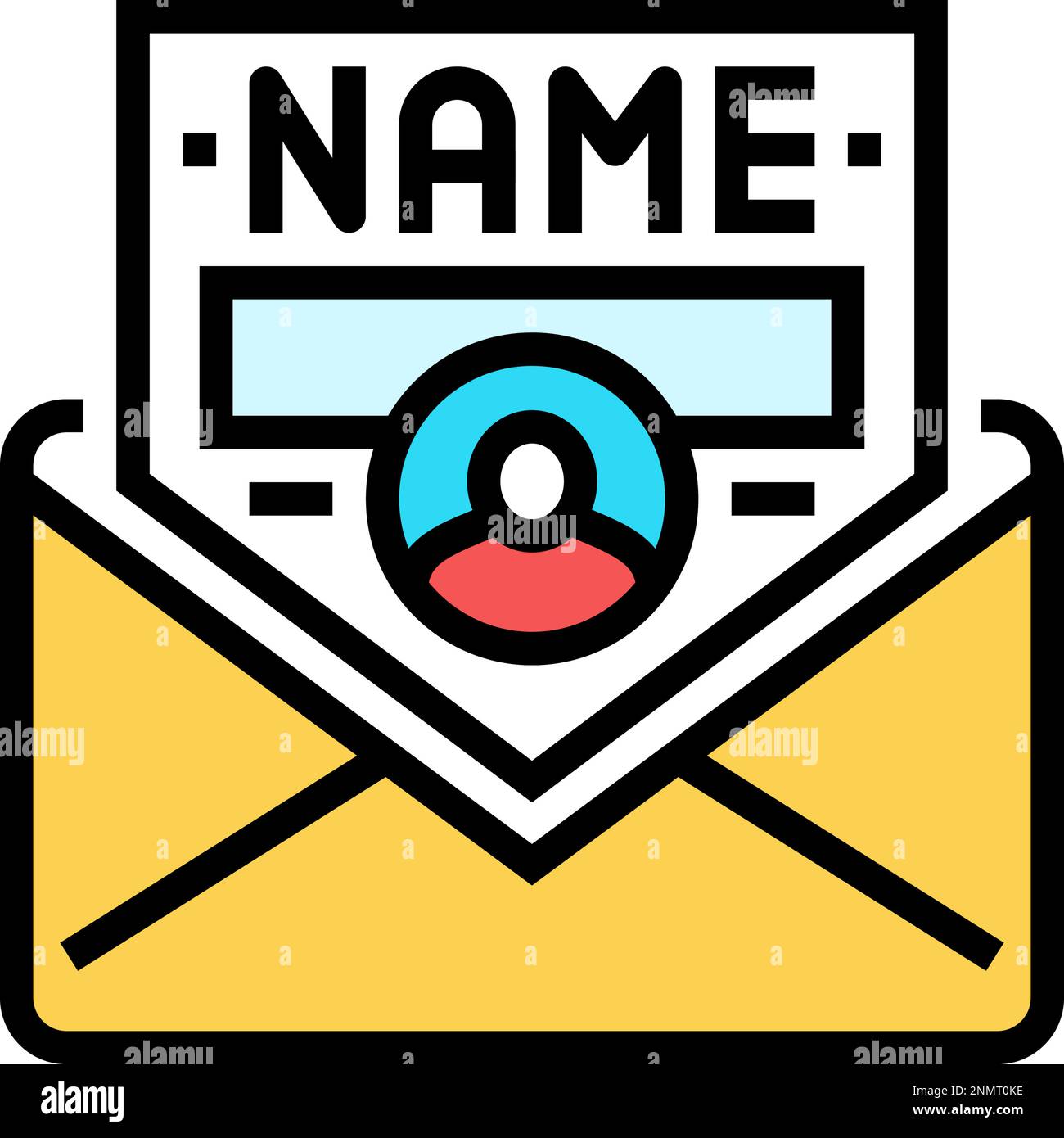 personalized email color icon vector illustration Stock Vector Image ...