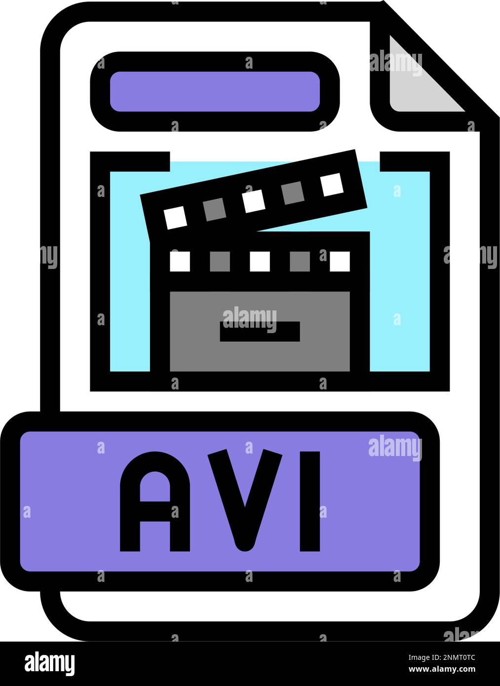 avi file format document color icon vector illustration Stock Vector ...