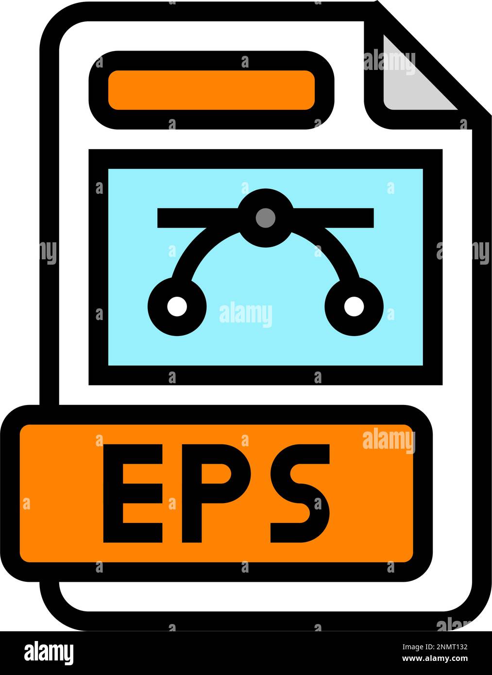Eps File Format Document Color Icon Vector Illustration Stock Vector