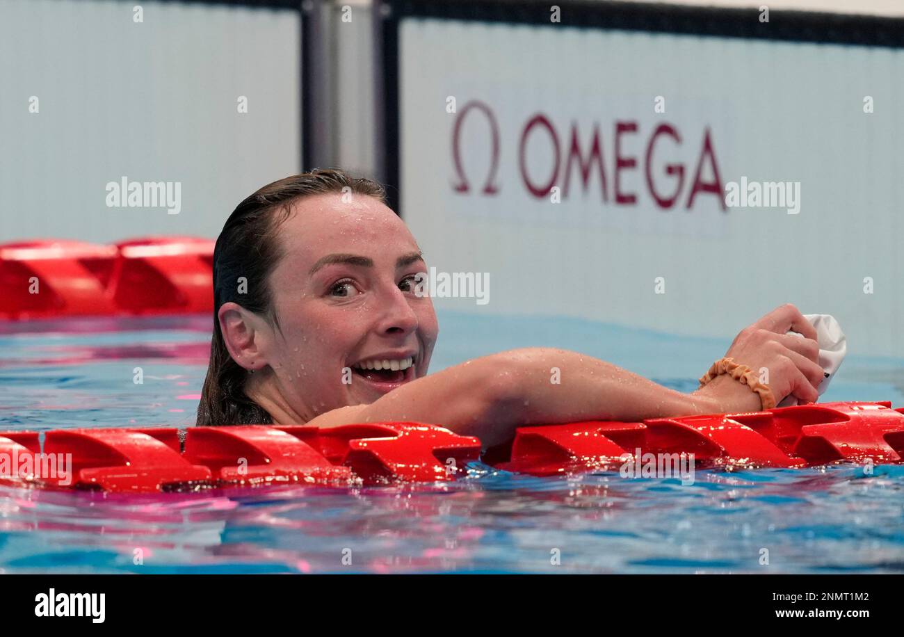 August 26, 2021: Ellen Keane from Ireland winning gold during swimming ...