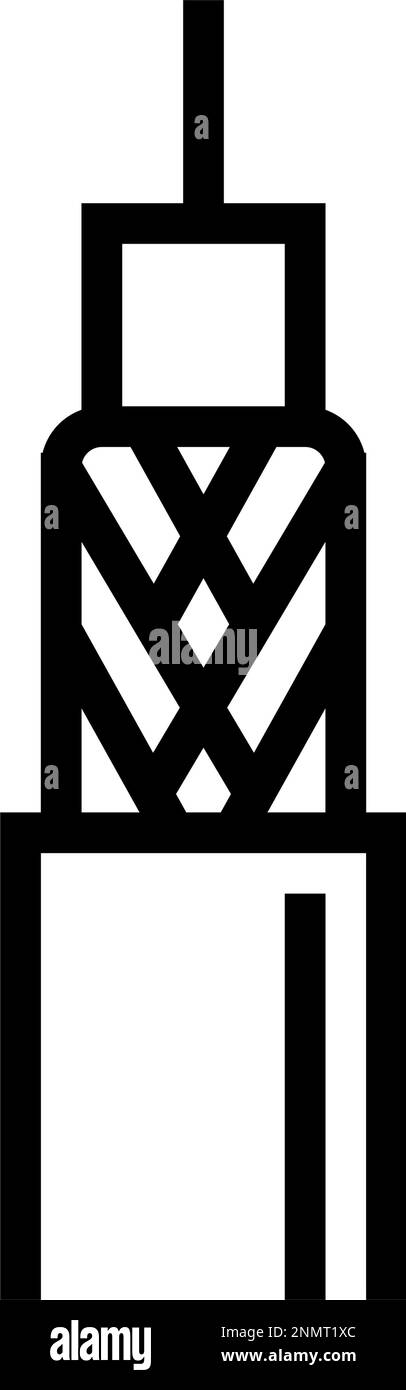 coaxial cable wire line icon vector illustration Stock Vector Image ...