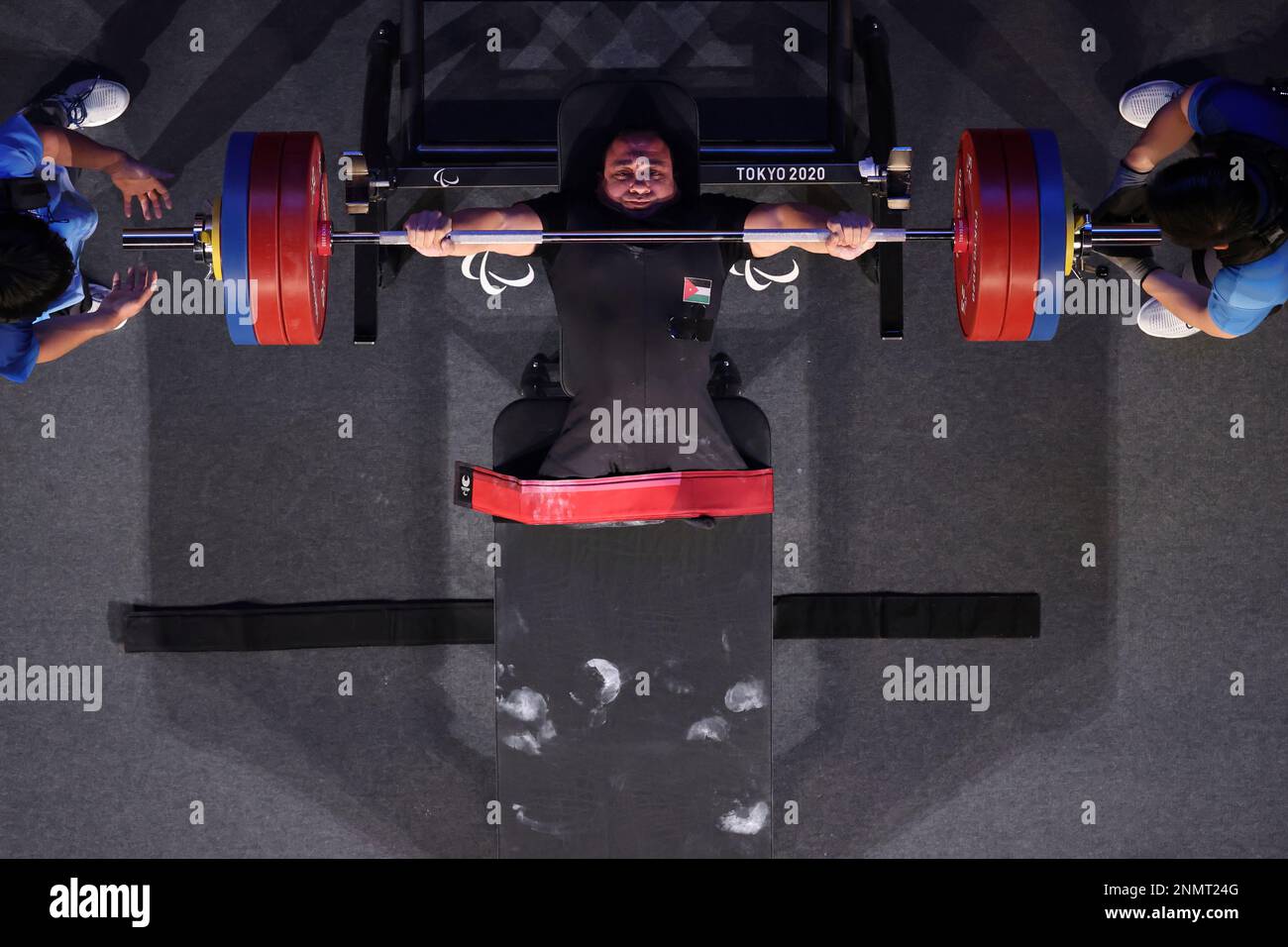 Jordan's QARADA Omar Sami Hamadeh competes during the Powerlifting Men ...
