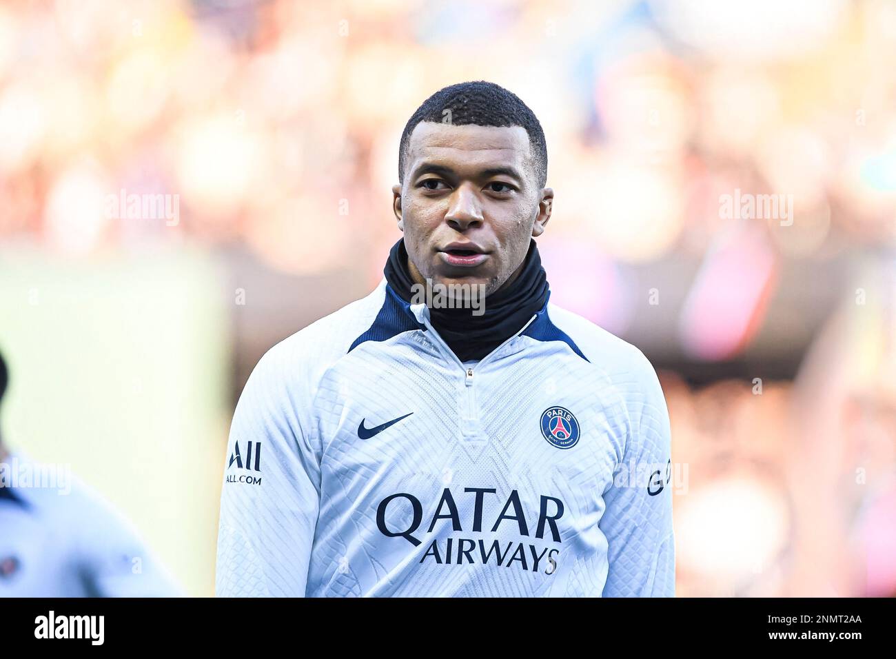 Kylian Mbappe during the public training of the Paris Saint-Germain ...