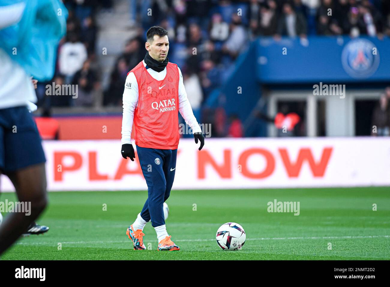 Lionel (Leo) Messi during the public training of the Paris Saint ...