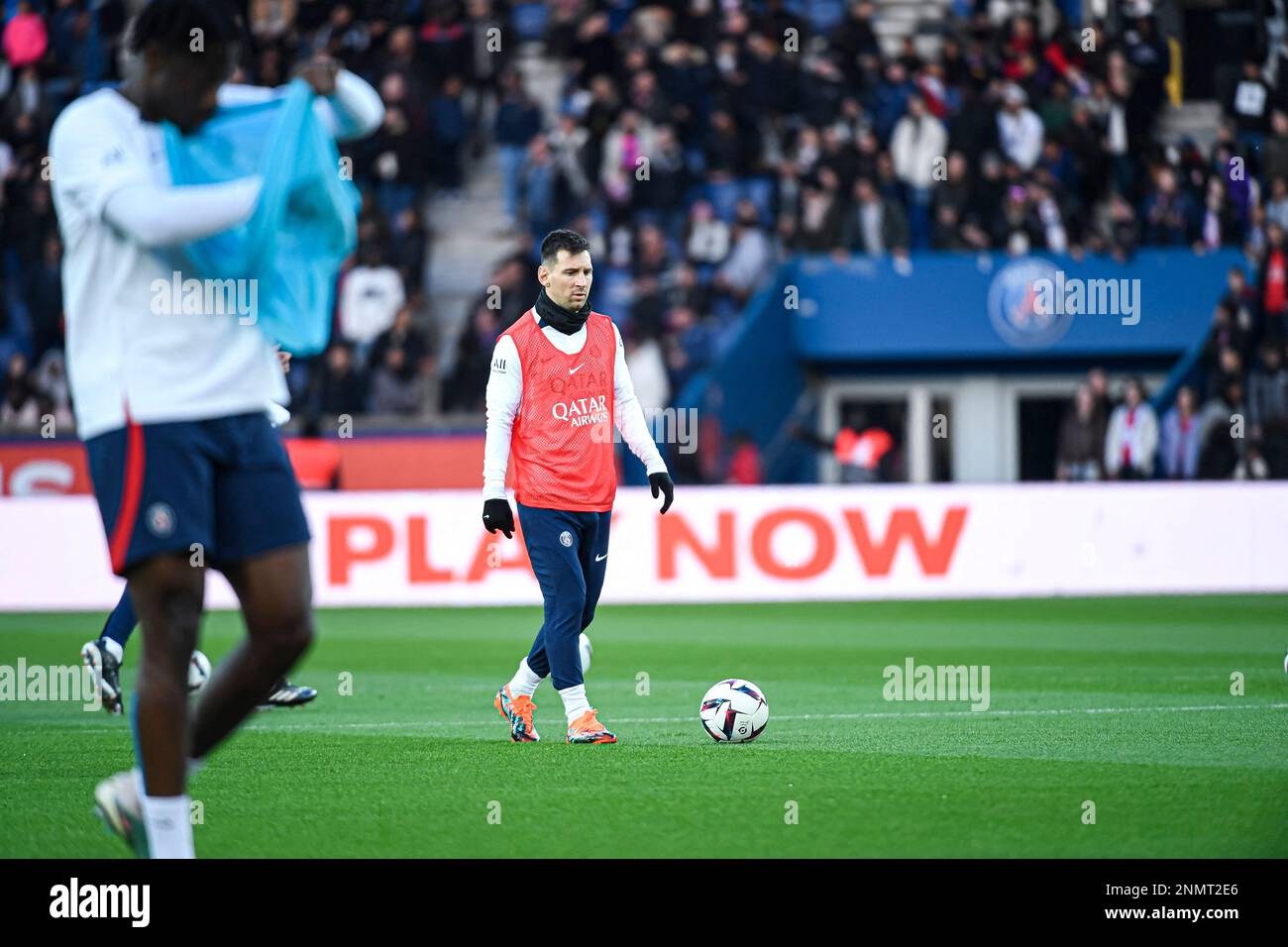 Lionel (Leo) Messi during the public training of the Paris Saint ...
