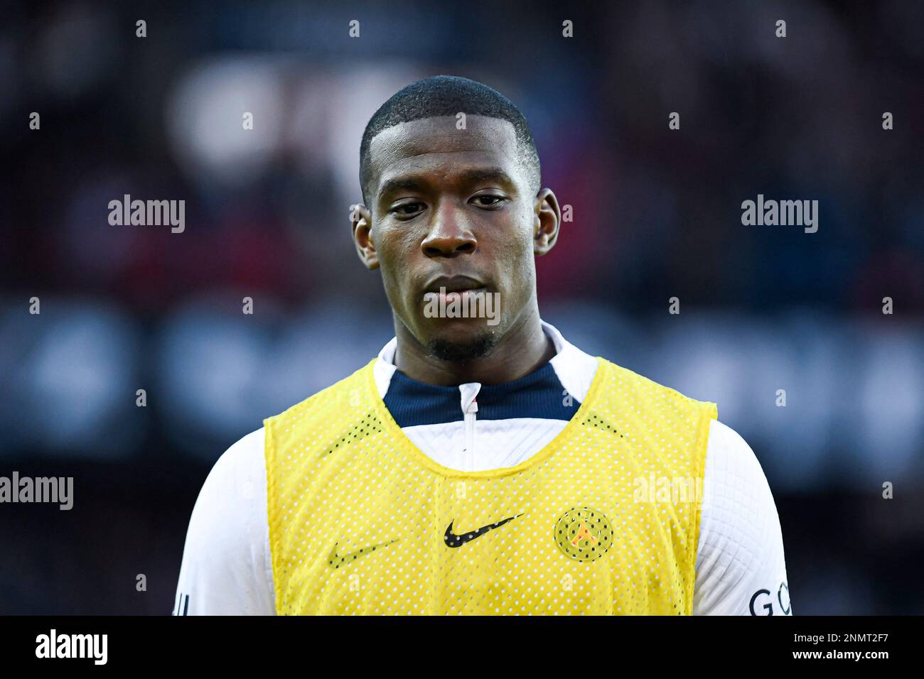 Nordi Mukiele during the public training of the Paris Saint-Germain ...