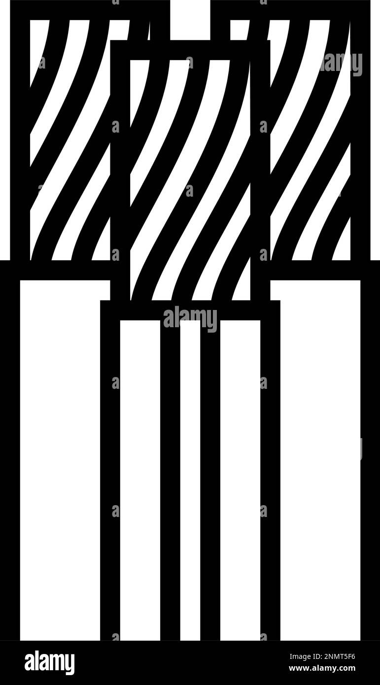 triplex wire cable line icon vector illustration Stock Vector Image ...