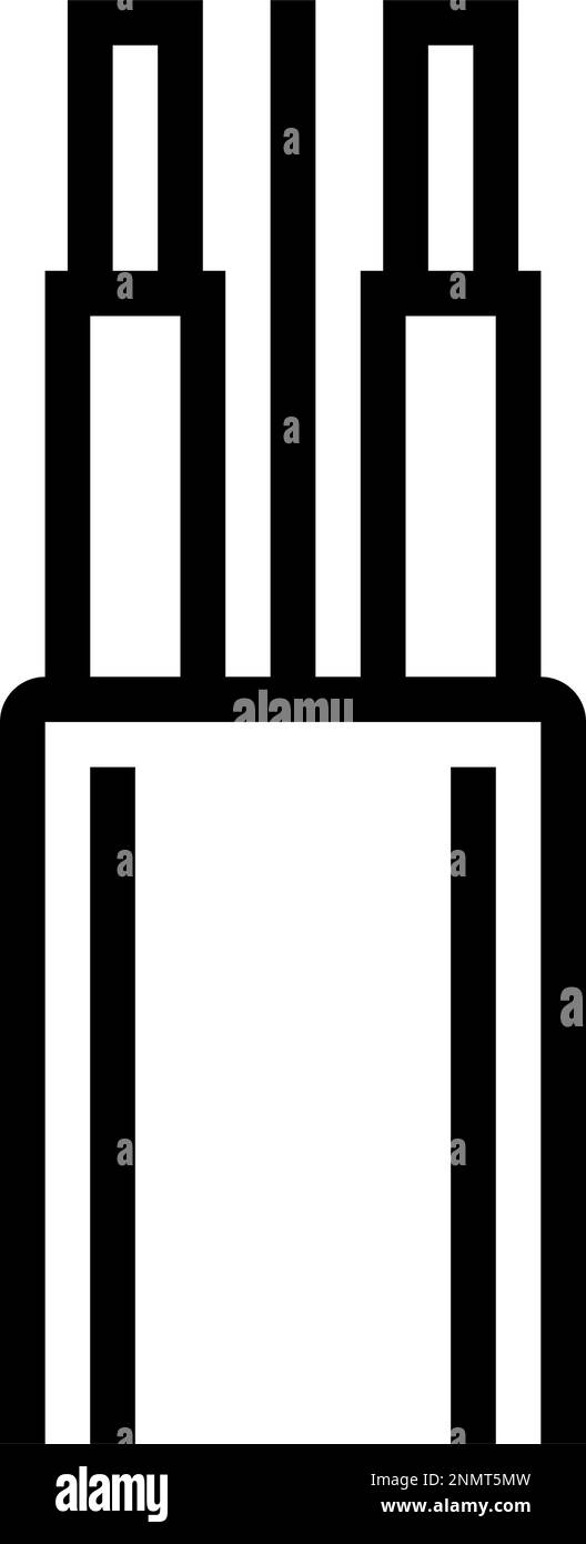 uf underground feeder cable line icon vector illustration Stock Vector ...