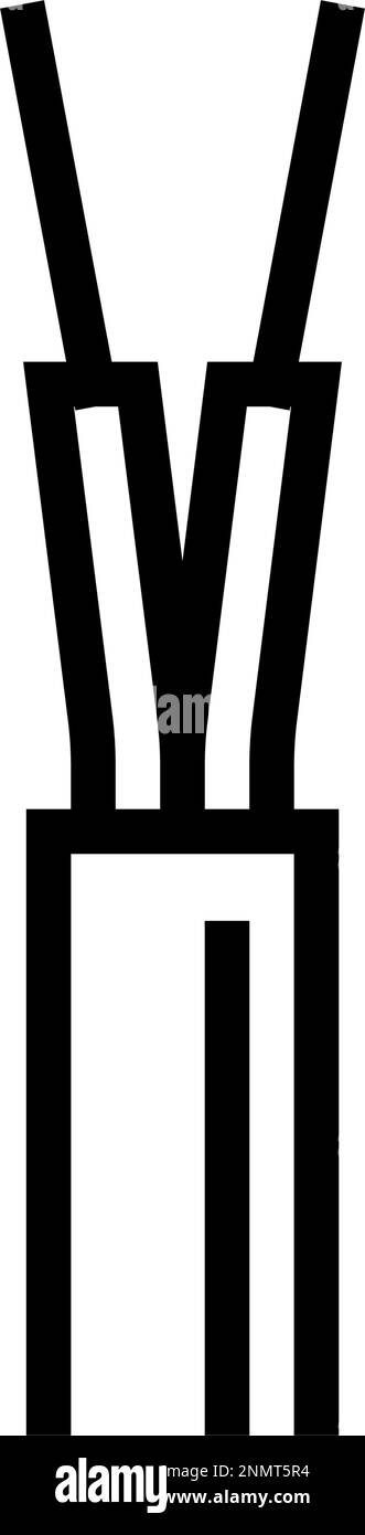 speaker cable wire line icon vector illustration Stock Vector Image ...