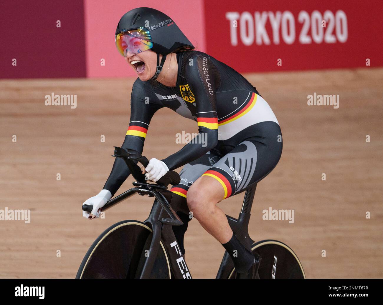 Germany's Denise Schindler celebrates after winning the Bronze Medal in ...