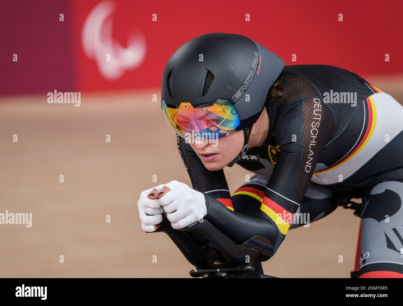 Germany's Denise Schindler competes in the Track Cycling Womens C3 ...