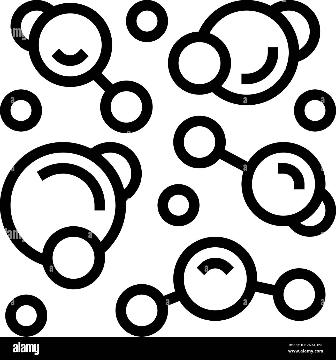 element molecular structure line icon vector illustration Stock Vector ...