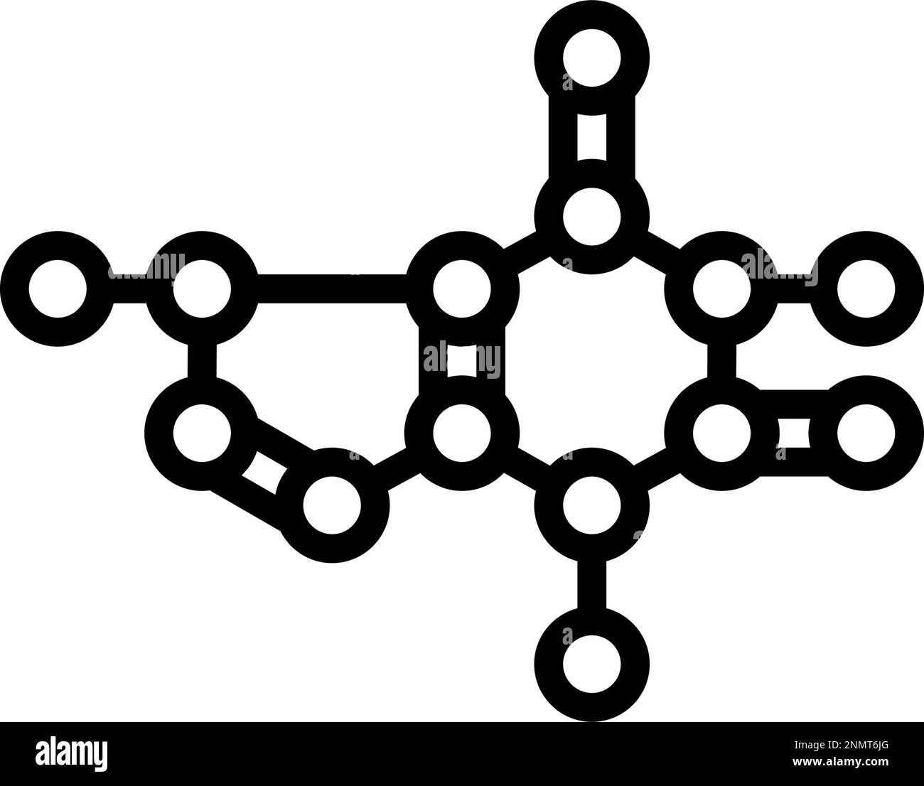 molecular structure line icon vector illustration Stock Vector Image ...