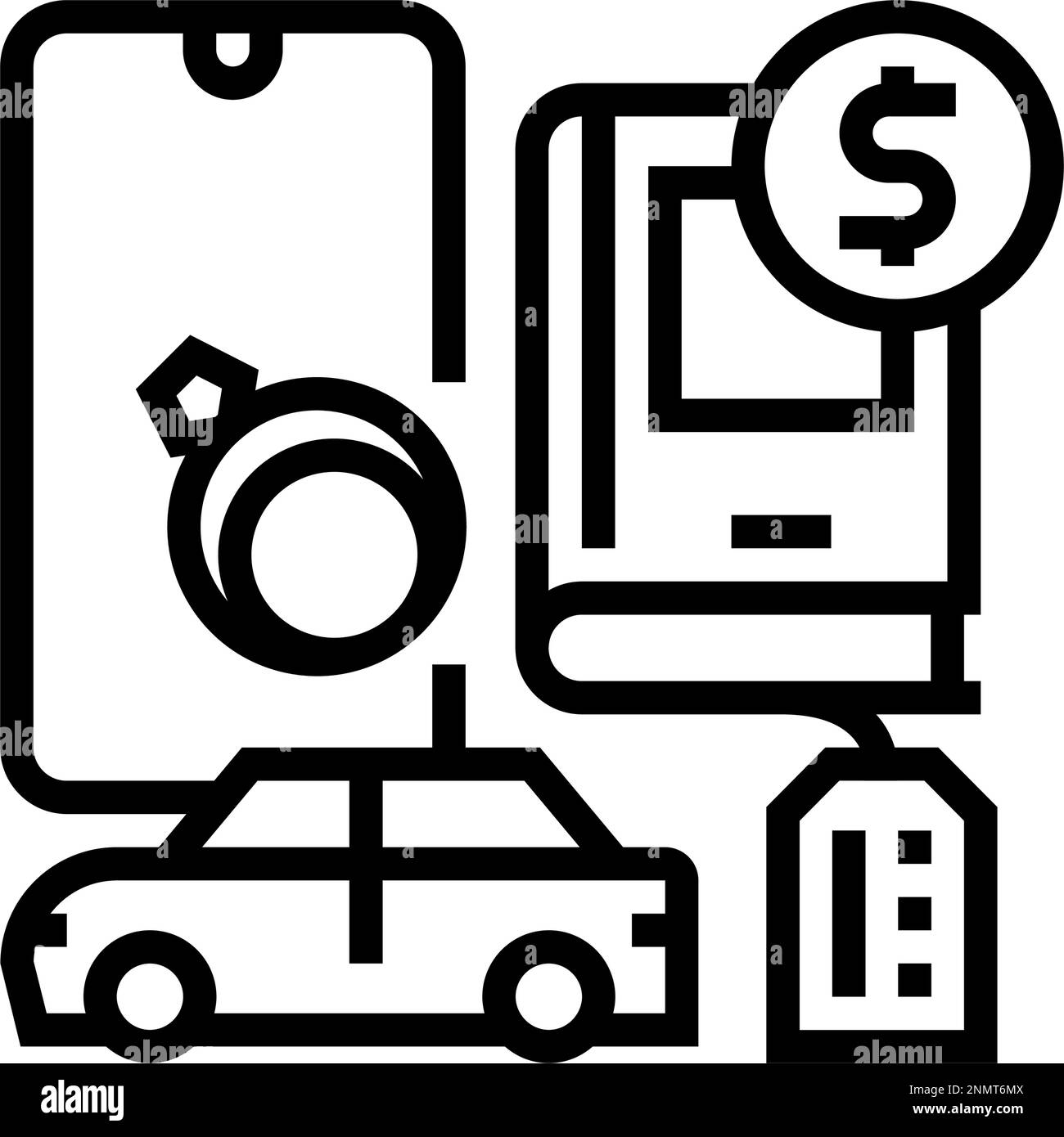 movable assets line icon vector illustration Stock Vector Image & Art ...