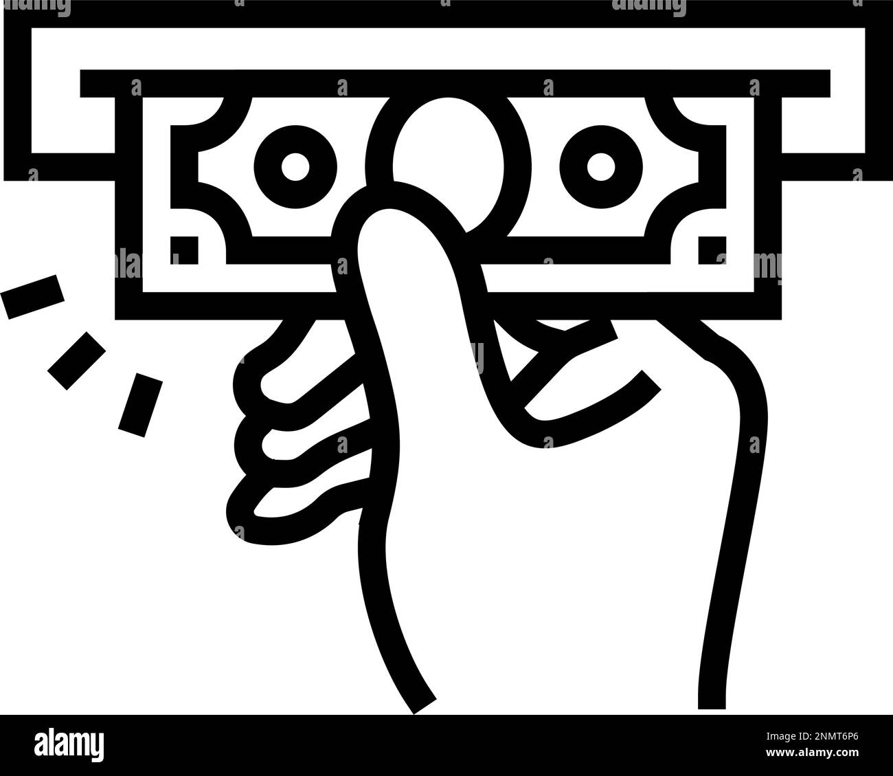 withdraw line icon vector illustration Stock Vector Image & Art - Alamy