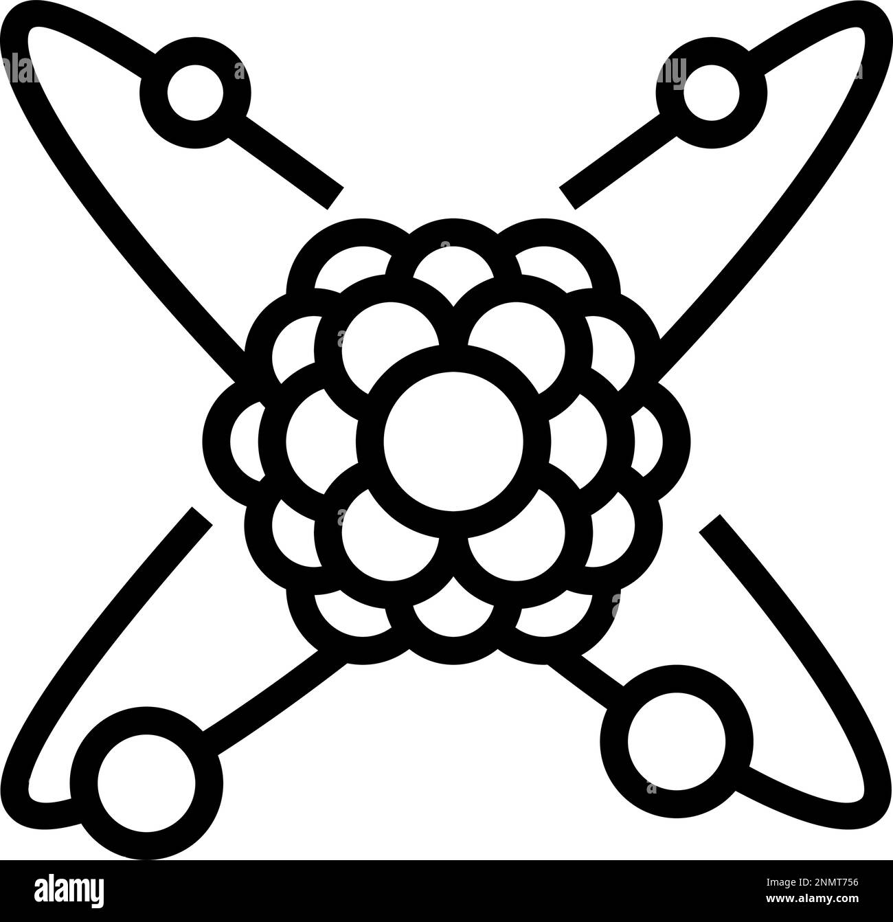 cell molecular structure line icon vector illustration Stock Vector ...