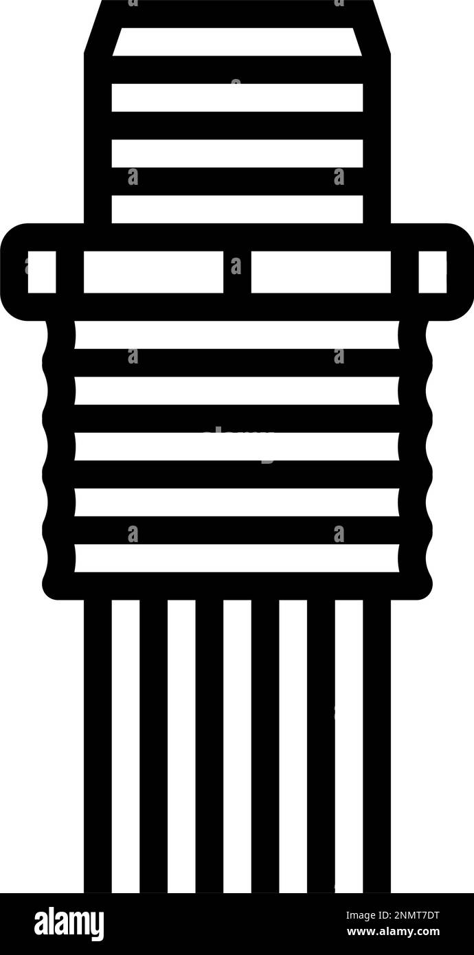 panel feed wire cable line icon vector illustration Stock Vector Image ...