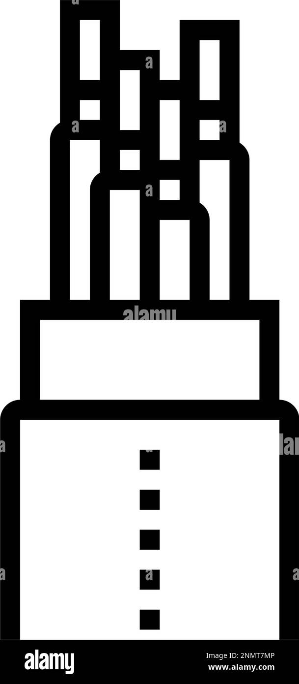 halogen free flame retardant cable line icon vector illustration Stock ...