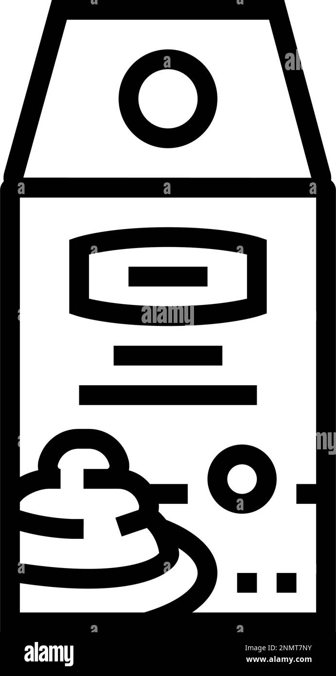 cream milk product dairy line icon vector illustration Stock Vector ...