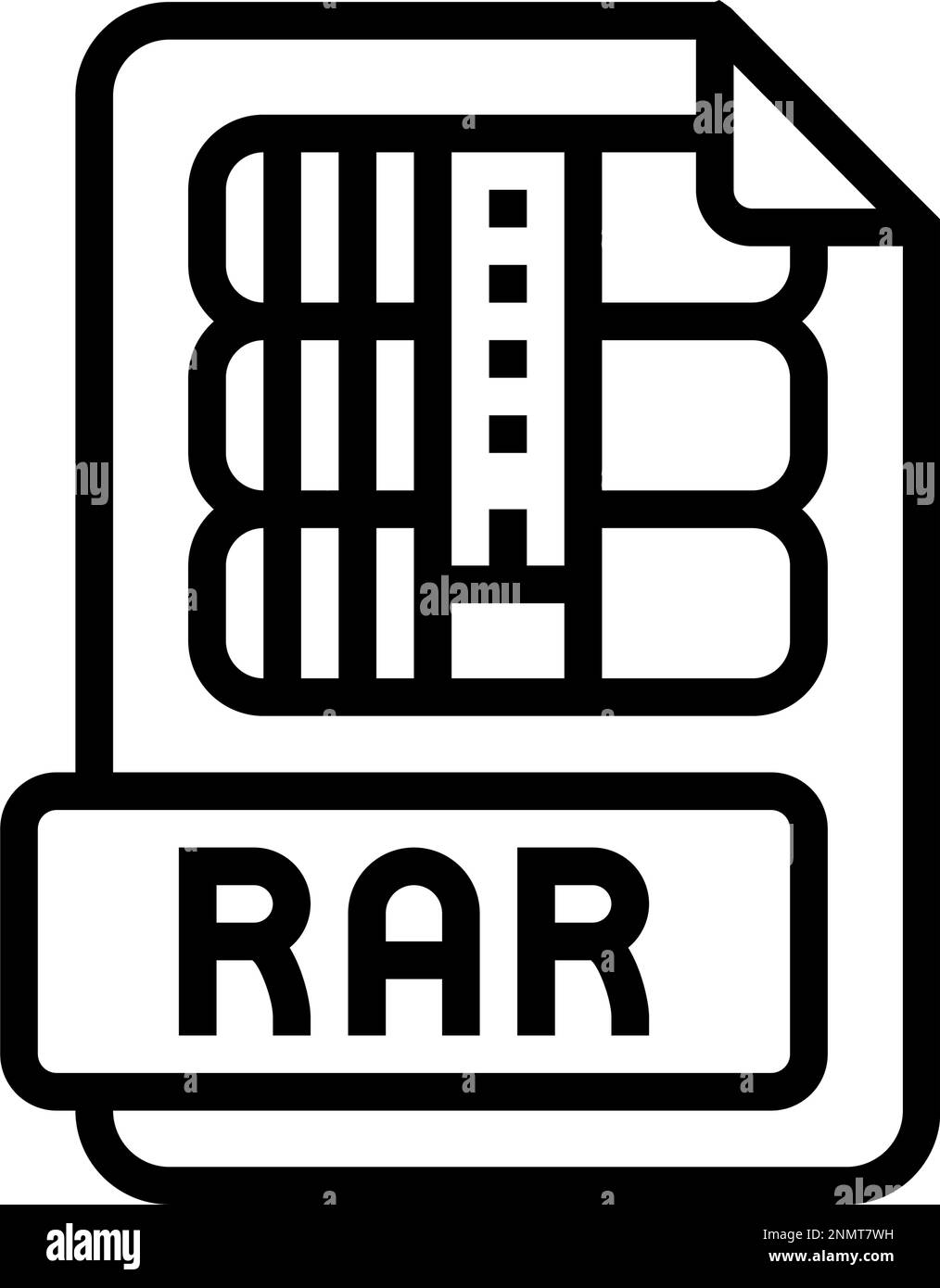 rar file format document line icon vector illustration Stock Vector ...