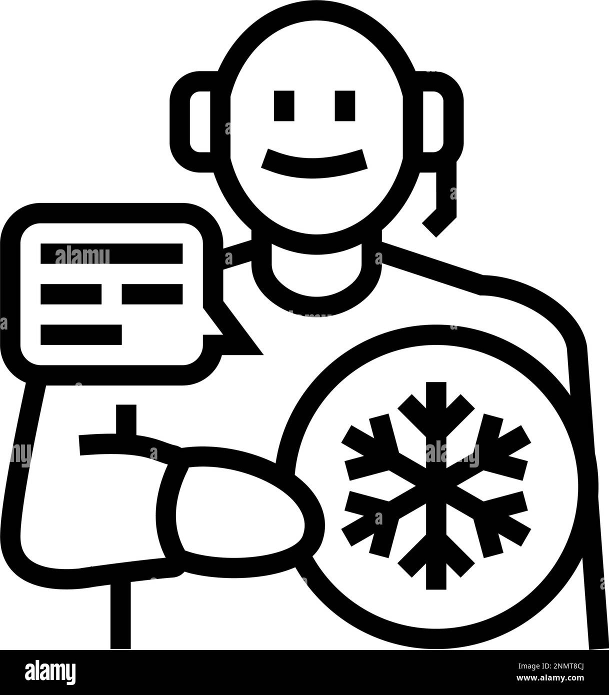 cold calling lead line icon vector illustration Stock Vector Image ...