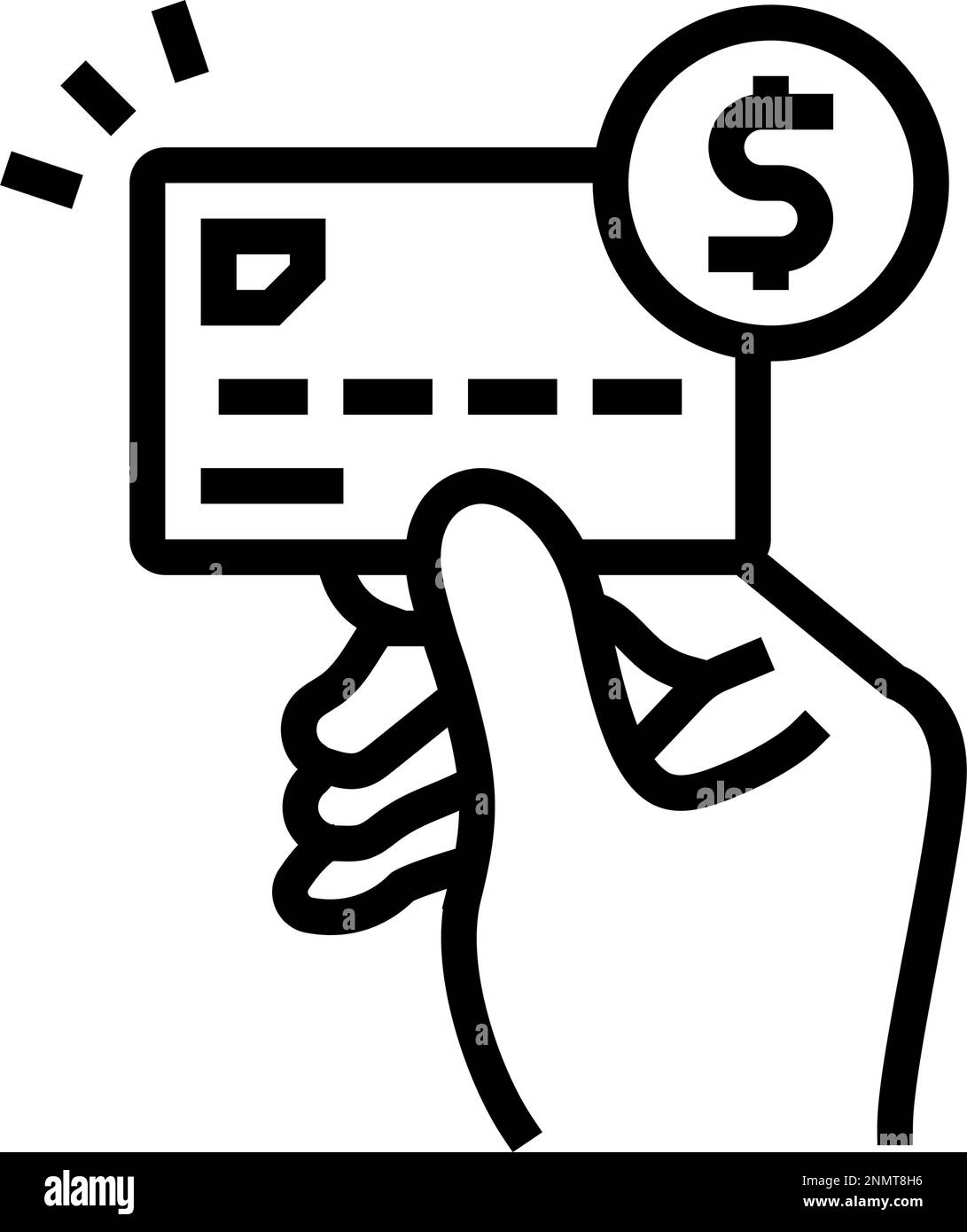 debit card payment line icon vector illustration Stock Vector Image ...